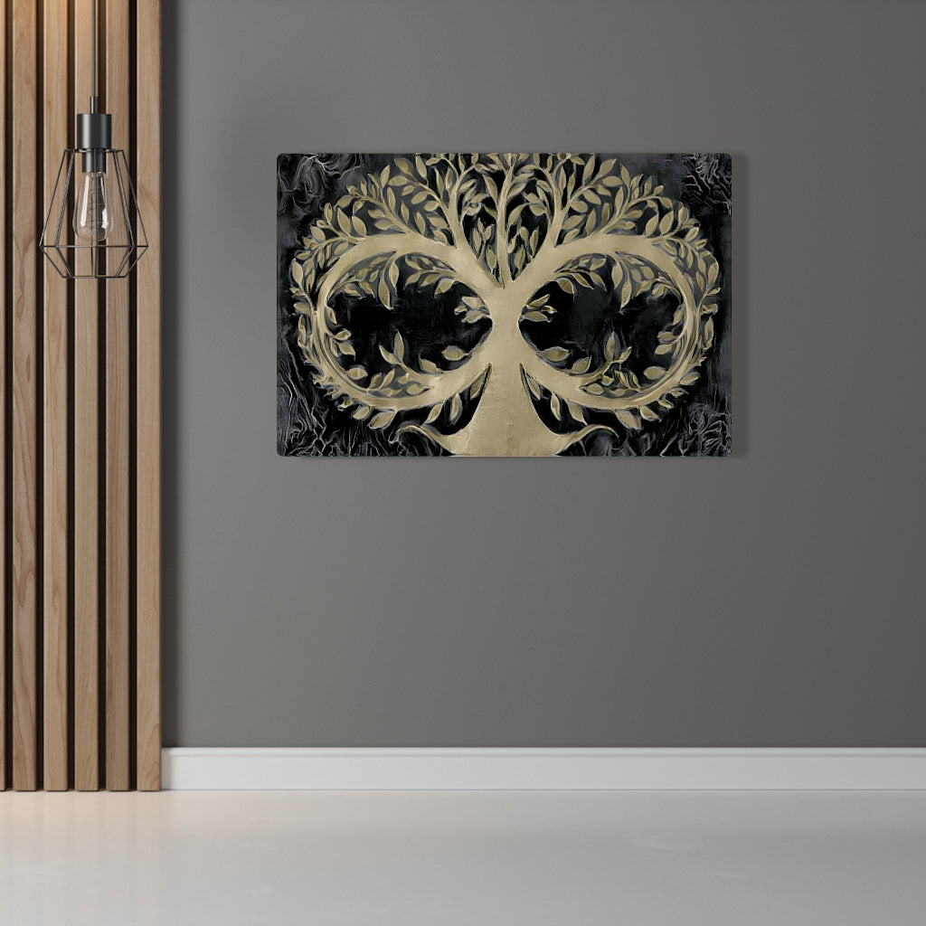 Infinity 'Tree Of Life' Black Chrome Wall Art