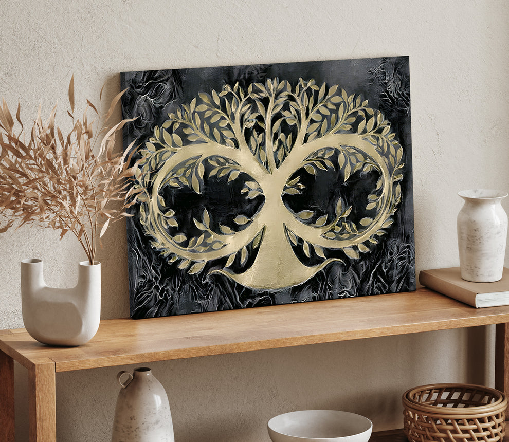 Infinity 'Tree Of Life' Black Chrome Wall Art – Infinite Soldier