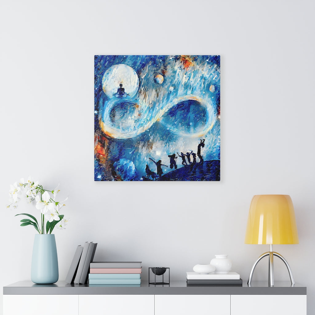 Infinity Moon Light Gathering, Artistic Painting Version, Canvas Art P ...